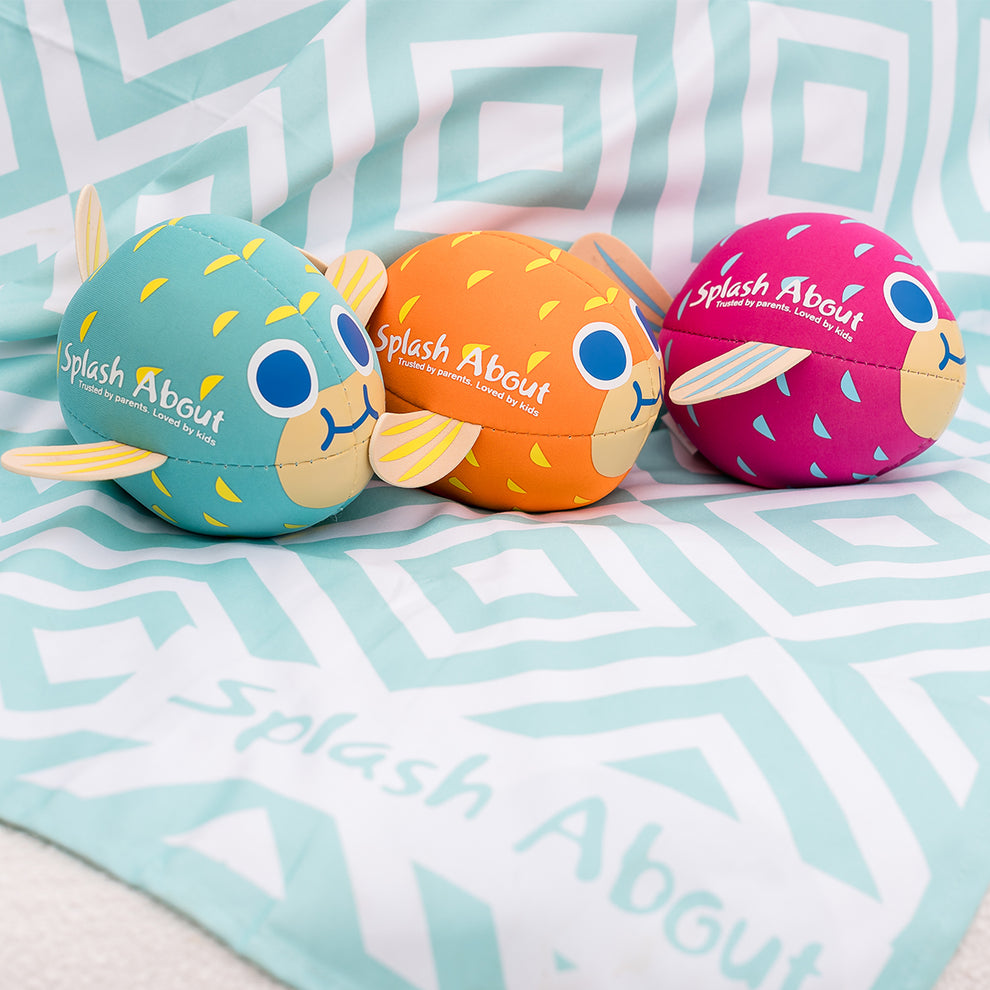 Neoprene Pufferfish Pool Ball Blue, Pool & Bath Toys – Splash About ...